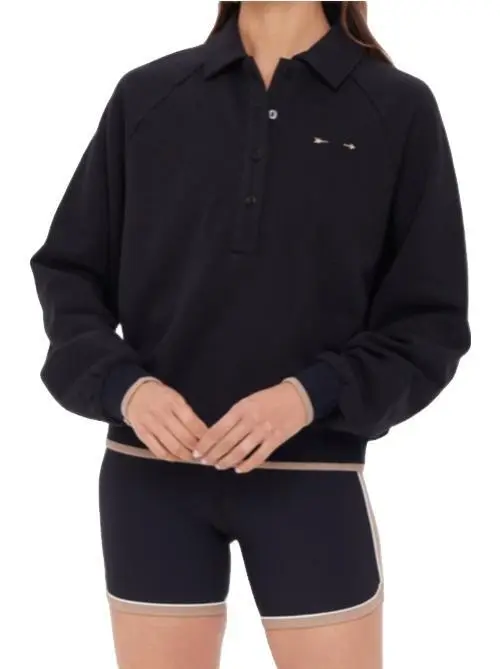 The Upside Elle Polo Sweatshirt - Black