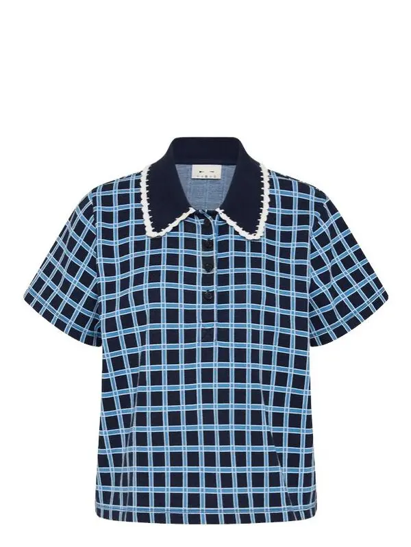 The Upside Clubhouse Ed Polo Top - Check