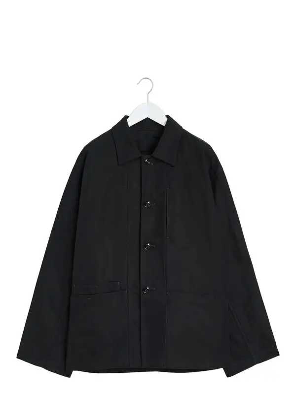 LEMAIRE Single Breasted Boxy Workwear Jacket - Black