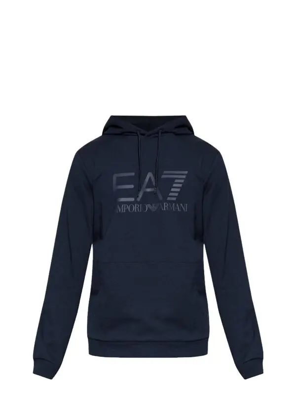EA7 Logo Hoodie - Black