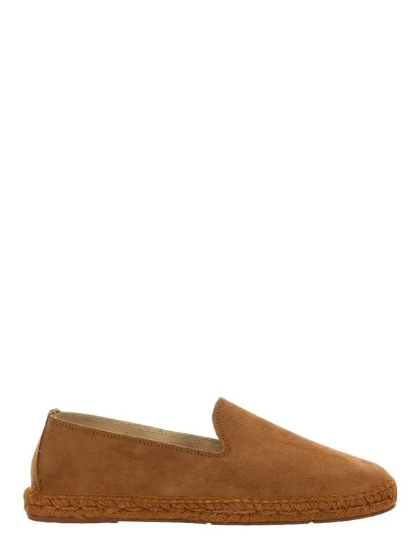 Manebí Round Toe Suede Slip-on Espadrilles - Brown