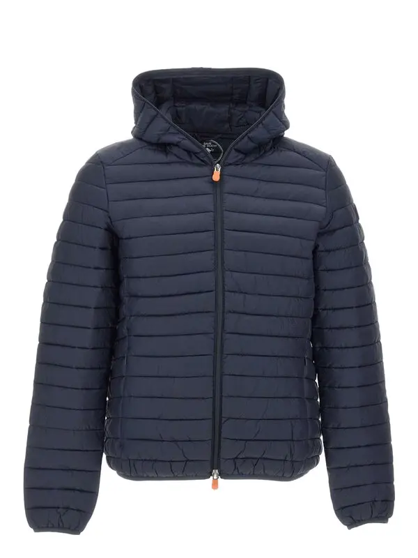 SAVE THE DUCK Hooded Down Jacket - Blue
