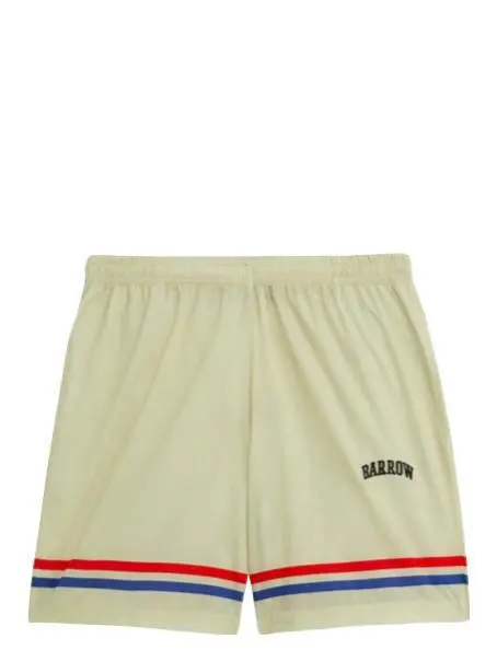 BARROW Knee-length Shorts With Bicolor Stripes - Vanilla