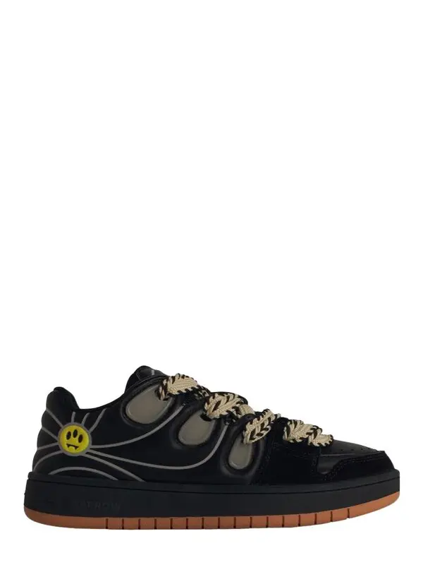 BARROW Olli Sneakers With Suede Inserts And Contrasting Laces - Black