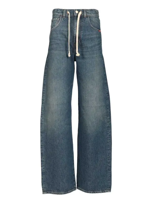 AMISH SUPPLIES Danielle Drawstring Wide-leg Jeans - Blue