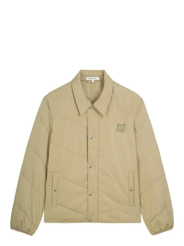 Maison Kitsuné Bold Fox Head Quilted Snap Jacket - Nude