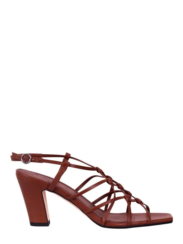 AeydĒ Acacia Open Toe High Heel Sandals - Red