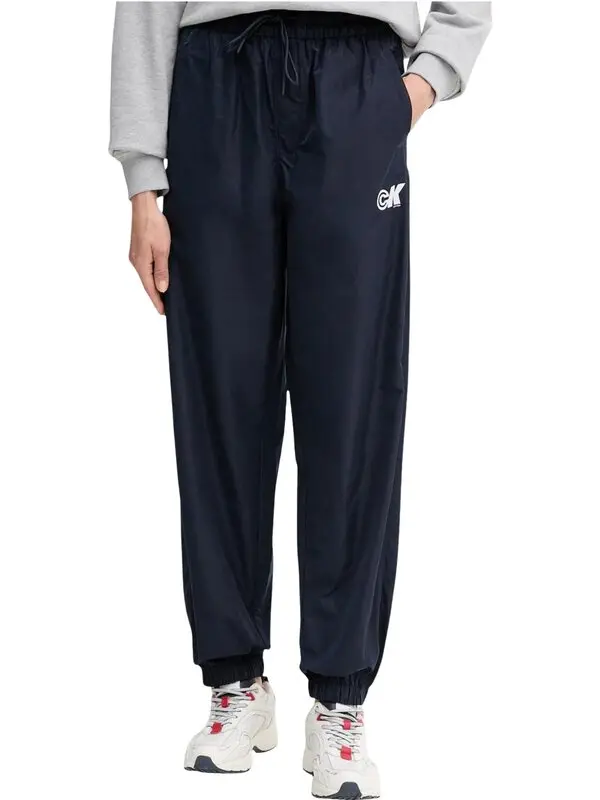 Calvin Klein Relaxed Fit Drawstring Sweatpants With Logo - Black