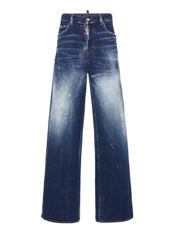 Dsquared2 Wide Leg Traveller Jeans - Navy