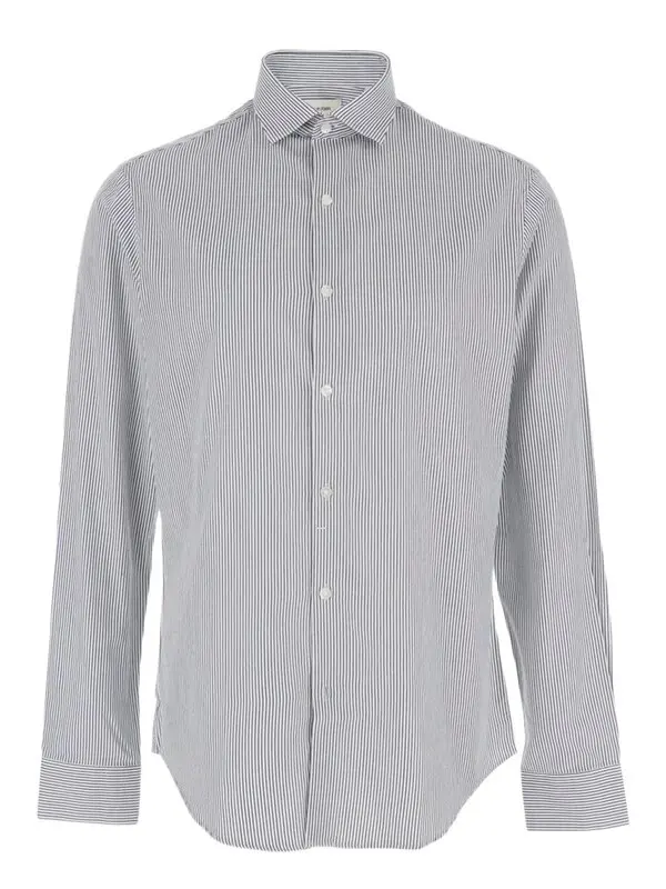 Calvin Klein Slim Fit Striped Shirt - Gray