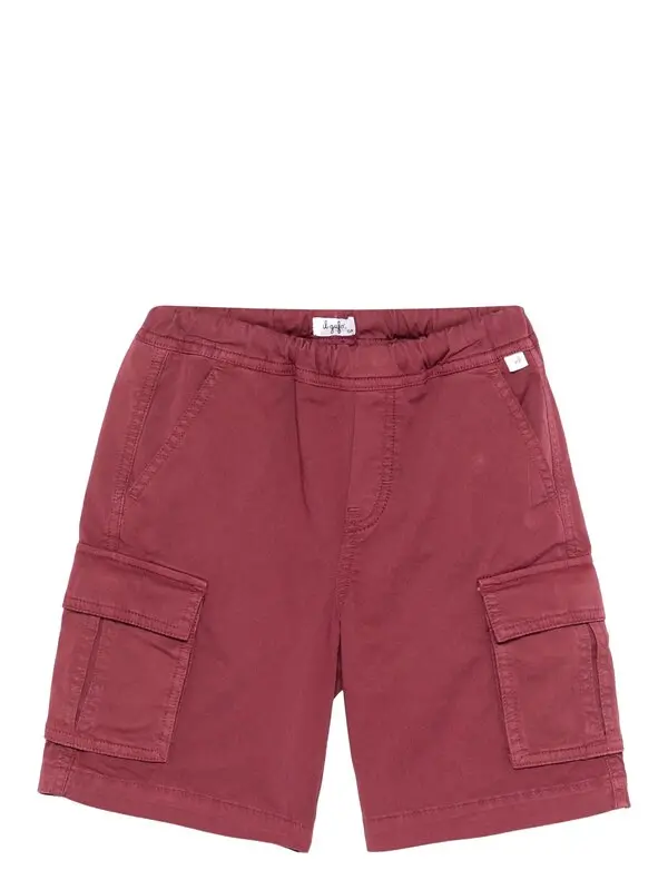 IL GUFO Cargo Shorts With Drawstring Waist - Red