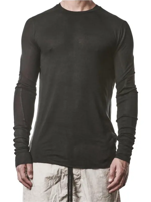 THOM KROM Long-sleeved Crewneck T-shirt - Black