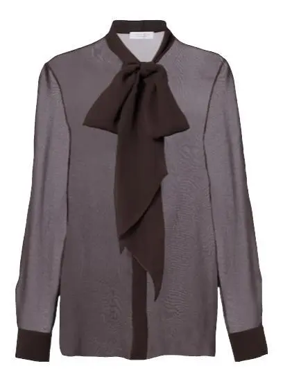 Gabriela Hearst Tie-neck Silk Blouse - Black