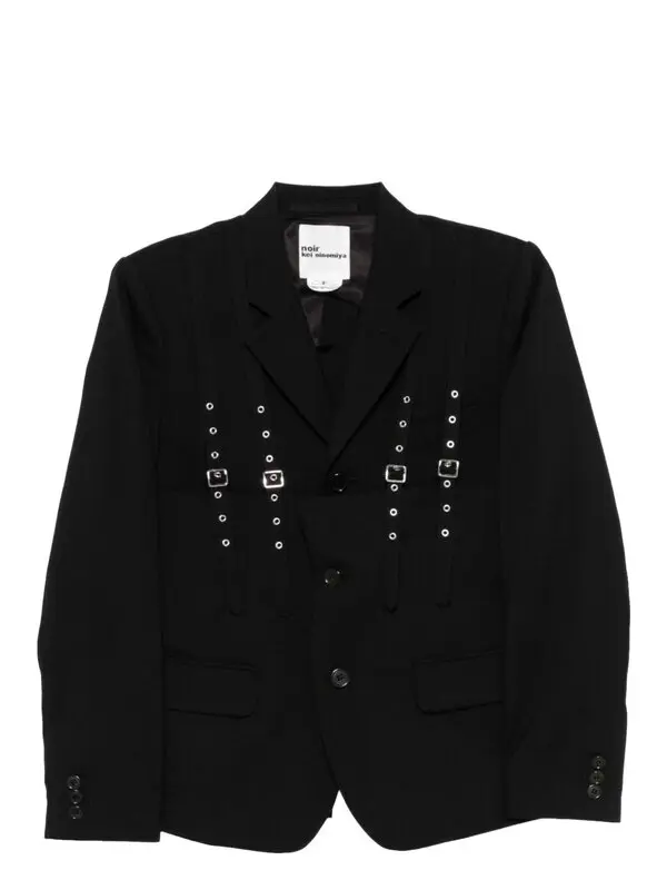 Comme Des Garçons Buckled Detail Blazer - Black