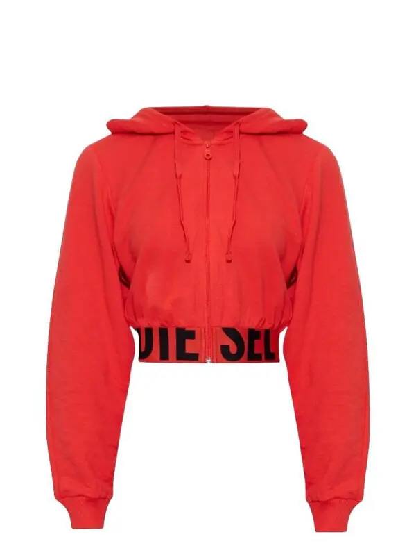 DIESEL® Nika-d-pop Cropped Hoodie - Red