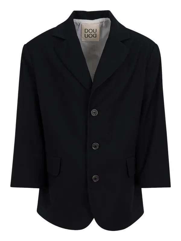DOUUOD Single-breasted Blazer - Black