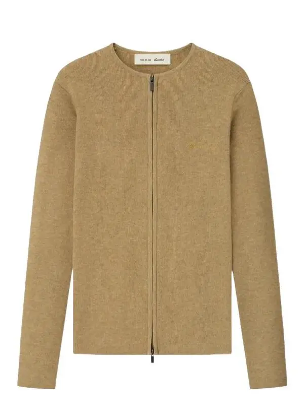 Fear Of God Ribbed Zip-up Cardigan - Dune
