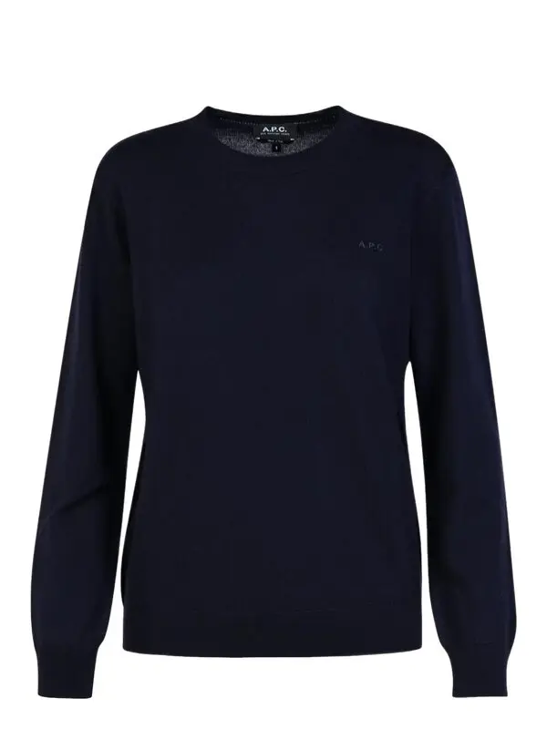 A.p.c. Embroidered Knit Jumper - Black