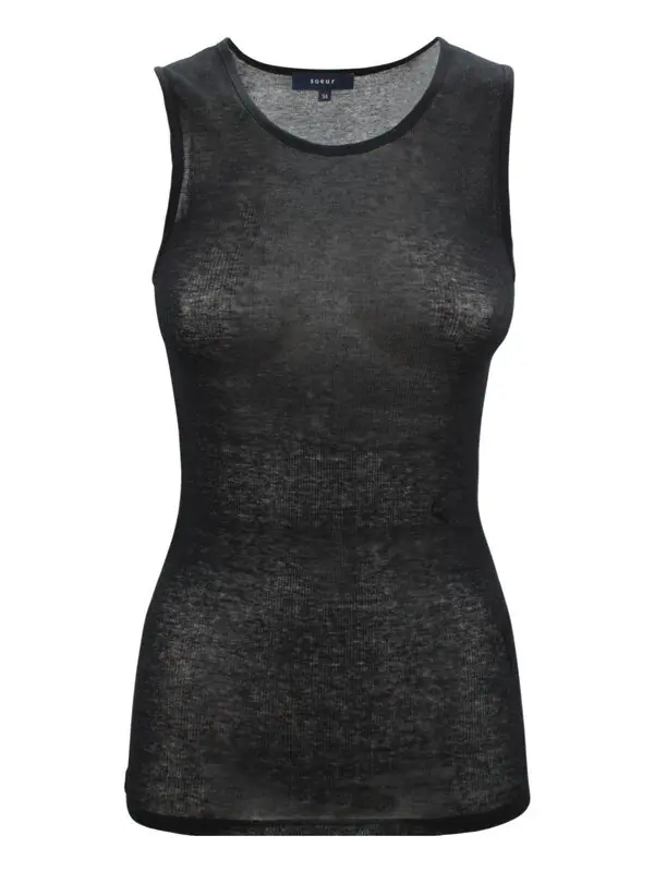 Soeur Isis Cotton Tank Top - Black
