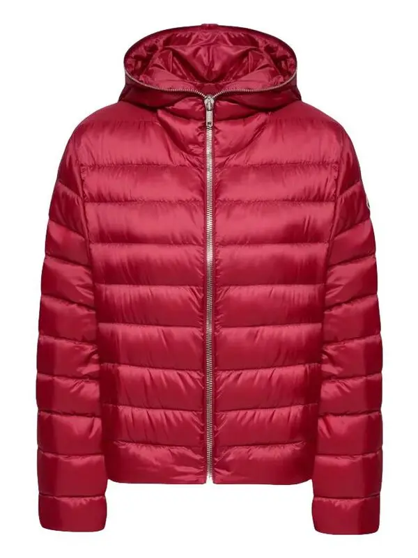 Moncler Hooded Short Down Jacket - Red