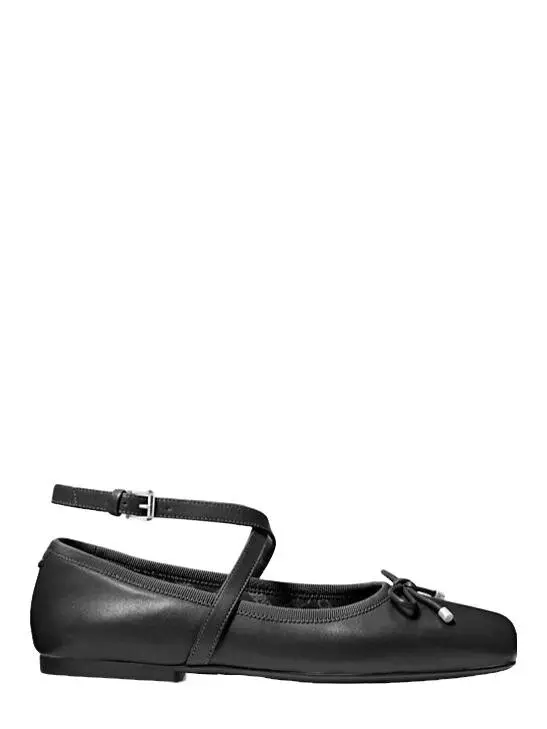 Michael Kors Collette Ballet Flat With Bow Detail - Black
