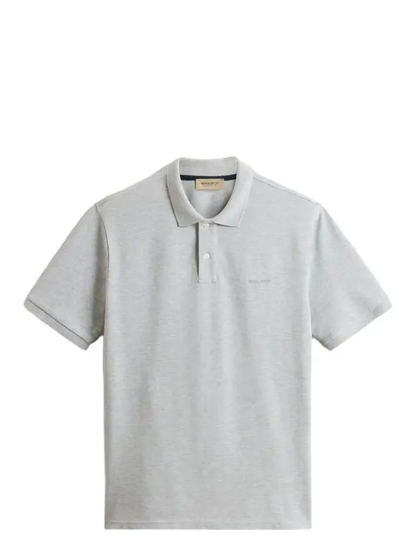 Woolrich Short-sleeved Polo Shirt - Light Heather Grey