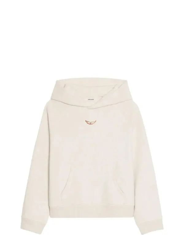 Zadig&Voltaire Georgy Hoodie With Kangaroo Pocket - Beige