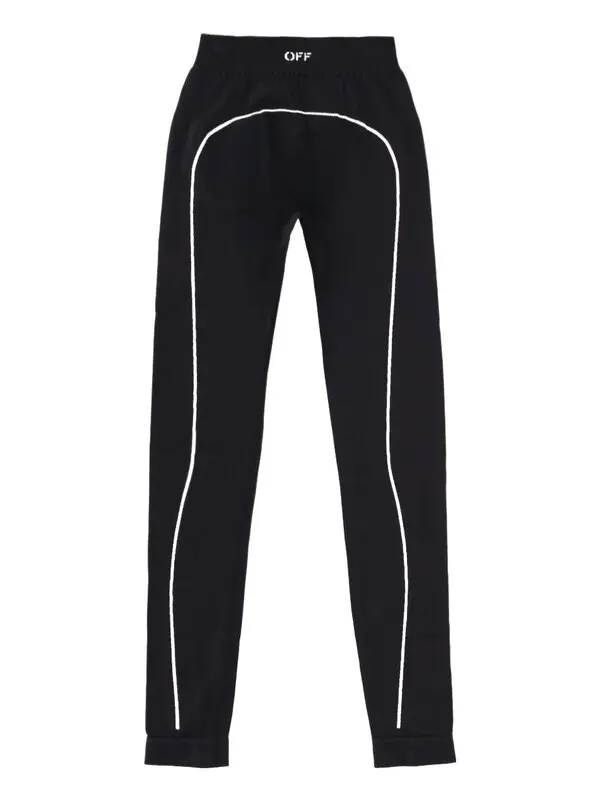 Off-White Logo Trim Slim Fit Pants - Black