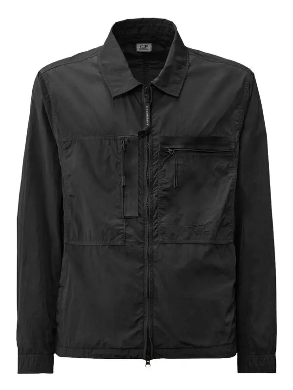 C.P. COMPANY Zipped Bomber Jacket - Black
