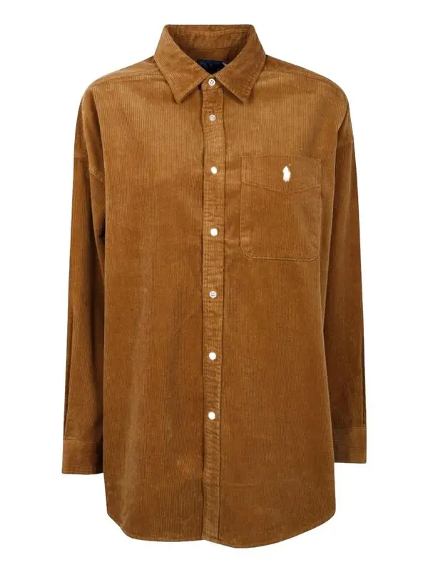 Polo Ralph Lauren Oversized Corduroy Shirt With Lapel Collar - No