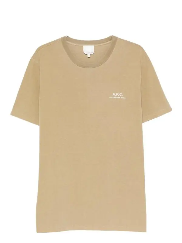 A.p.c. Rue Madame Logo Print T-shirt - Nude