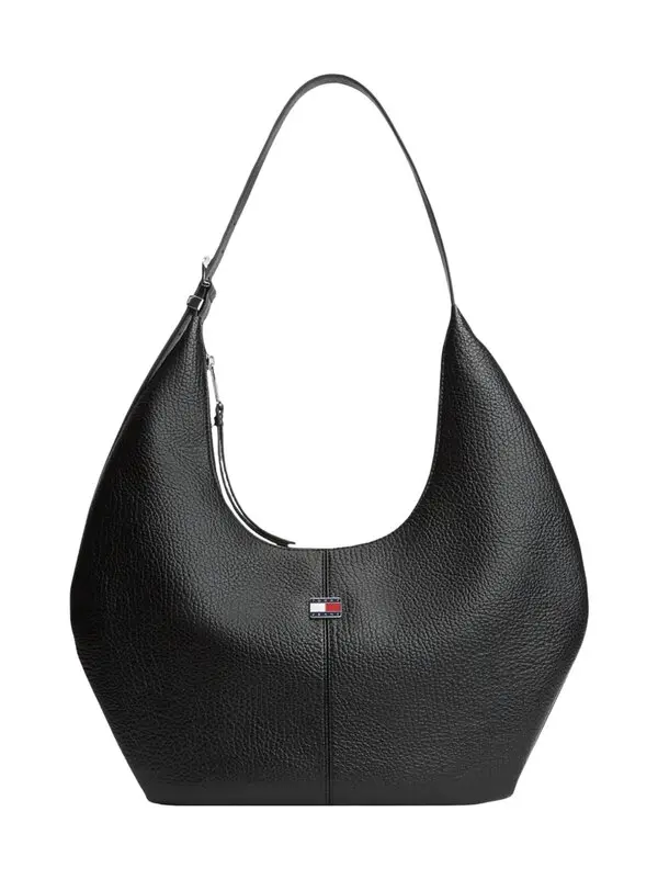 Tommy Hilfiger Logo Plaque Shoulder Bag - Black