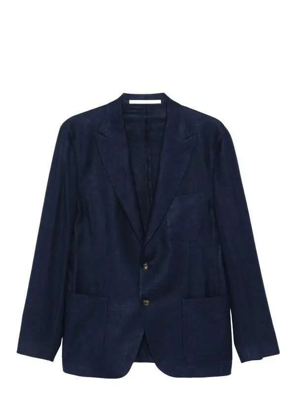 Eleventy Navy Button-front Blazer - Black