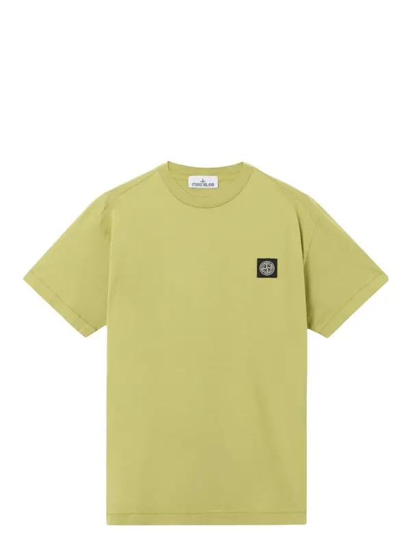 Stone Island Short Sleeve T-shirt In Cotton Jersey - Fern