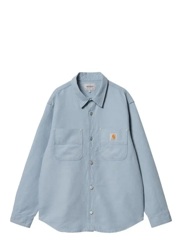 Carhartt Work In Progress Walter Logo Patch Overshirt - Gray