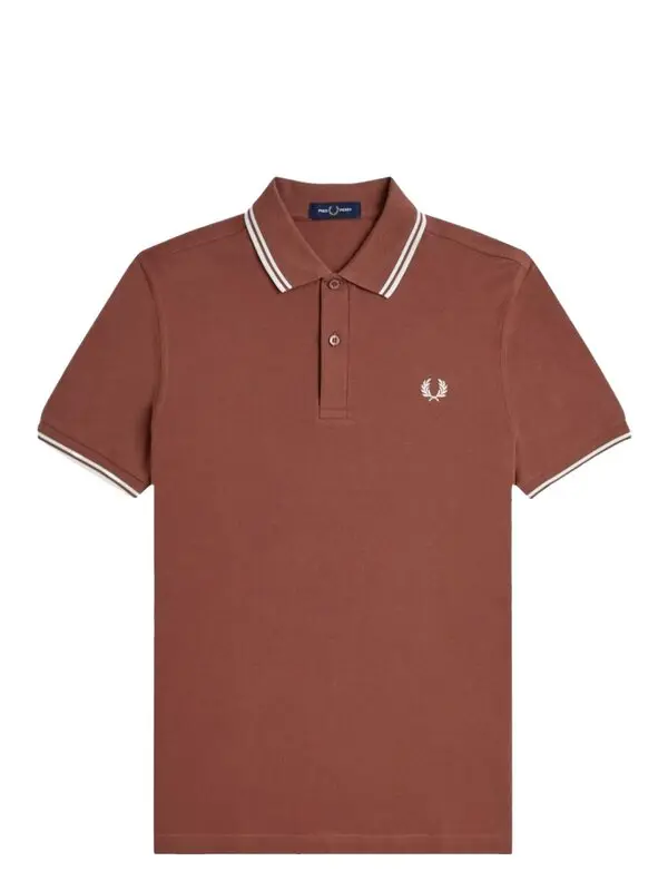 Fred Perry Logo Polo Shirt - Brown