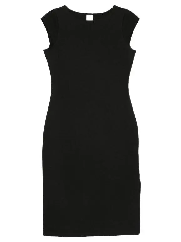 Calvin Klein Cap-sleeve Midi Dress - Black