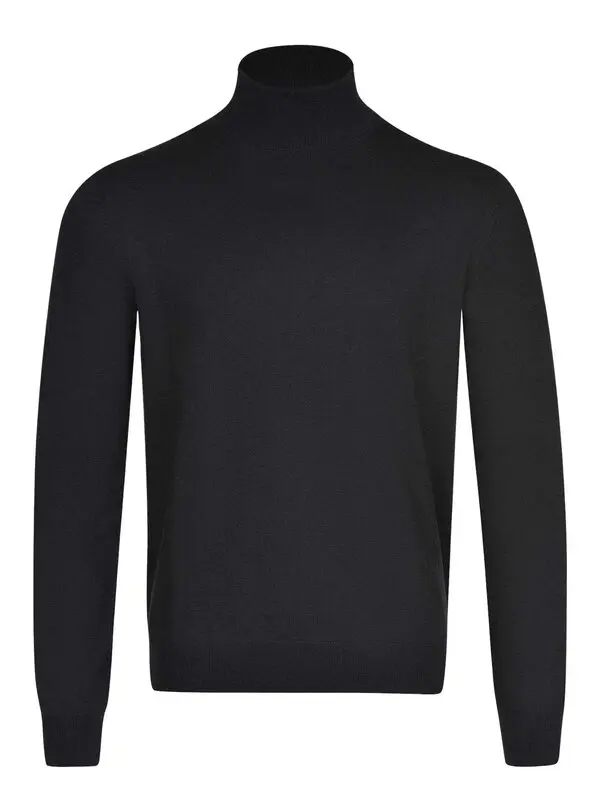 Tagliatore Long Sleeve Turtleneck Jumper - Black