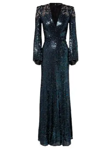 Jenny Packham Zinnia Sequin Gown - Black