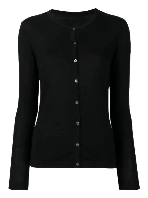 Lela Rose Round Neck Cardigan - Black