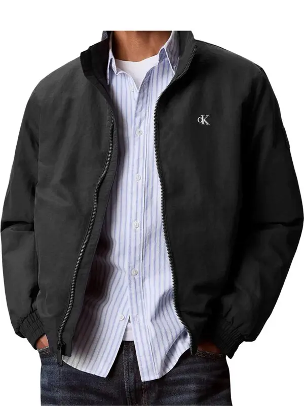 Calvin Klein Zip-up Stand Collar Jacket - Black