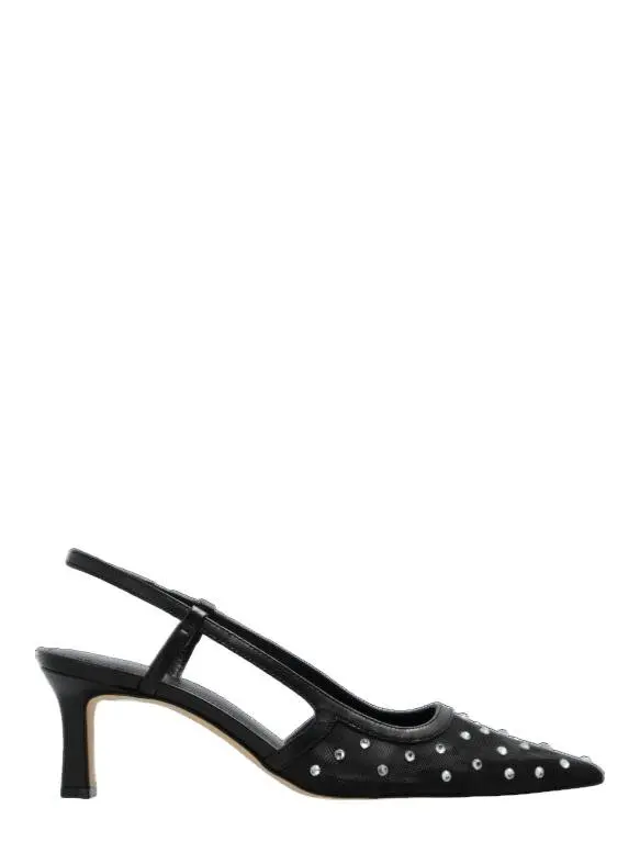 Michael Kors Alora Embellished Mesh Slingback Pumps - Black