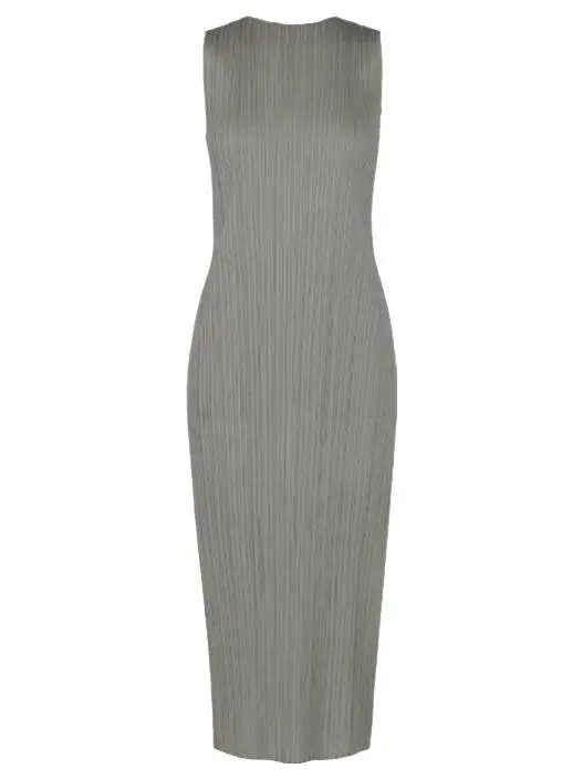 PLEATS PLEASE BY ISSEY MIYAKE Lucid Pleats Sleeveless Dress - Grey