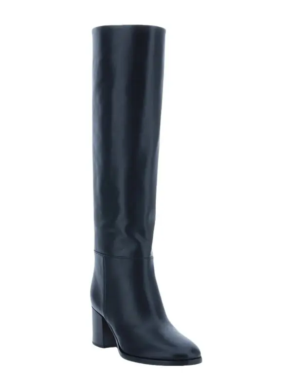 GIANVITO ROSSI Knee High Round Toe Boots - Black
