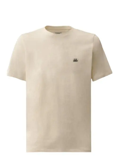 C.P. COMPANY Logo-detail Crewneck T-shirt - White Gauze