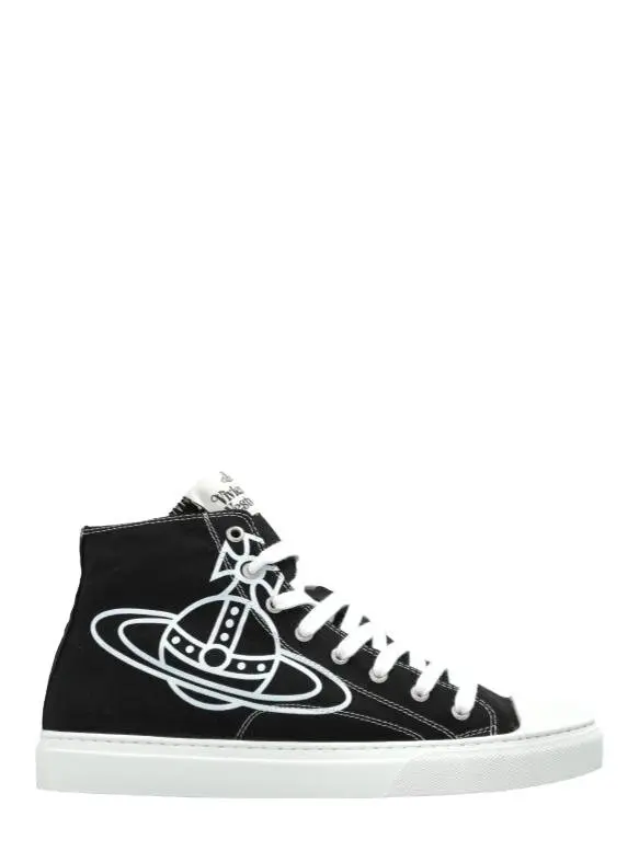 VIVIENNE WESTWOOD Orb Printed Lace-up Sneakers - Black