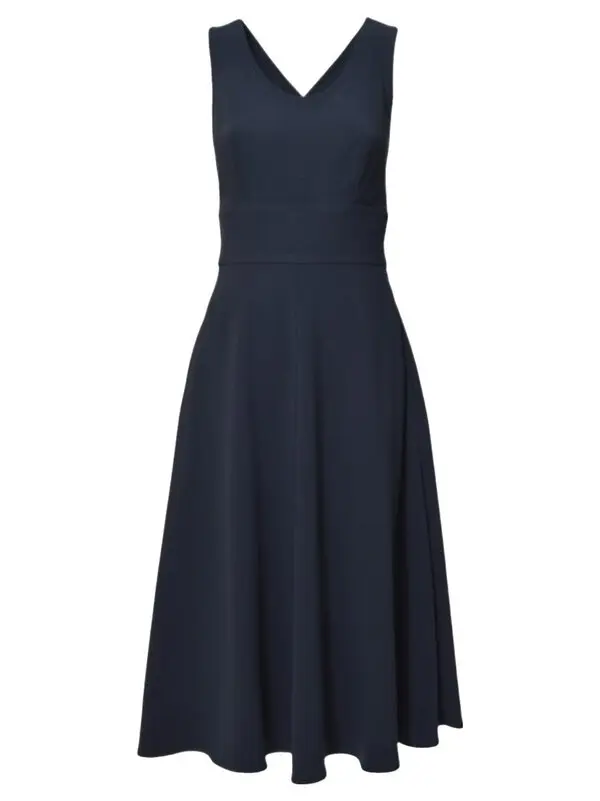 Aspesi Long Crepe Cady Dress - Black