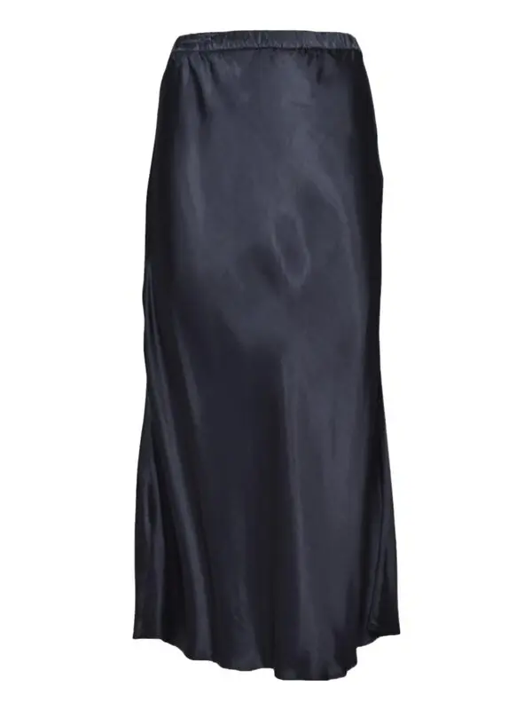Aspesi Long Satin Skirt - Black