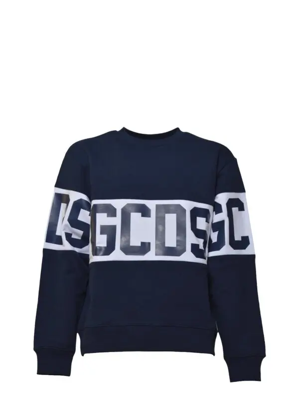 Gcds Logo Band Crewneck Sweatshirt - Black