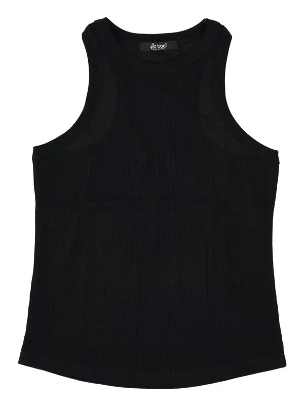 Lela Rose Ribbed Tank Top - Black